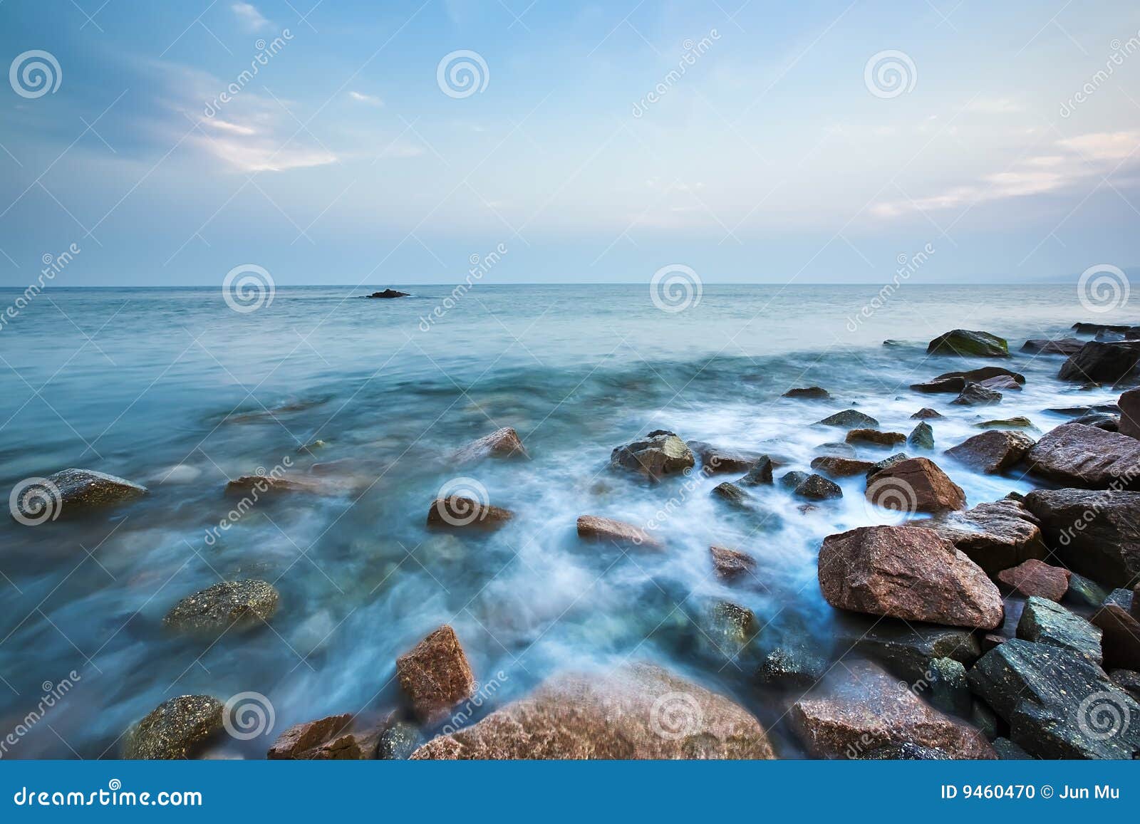Stone at beach stock photo. Image of beach, water, peaceful - 9460470