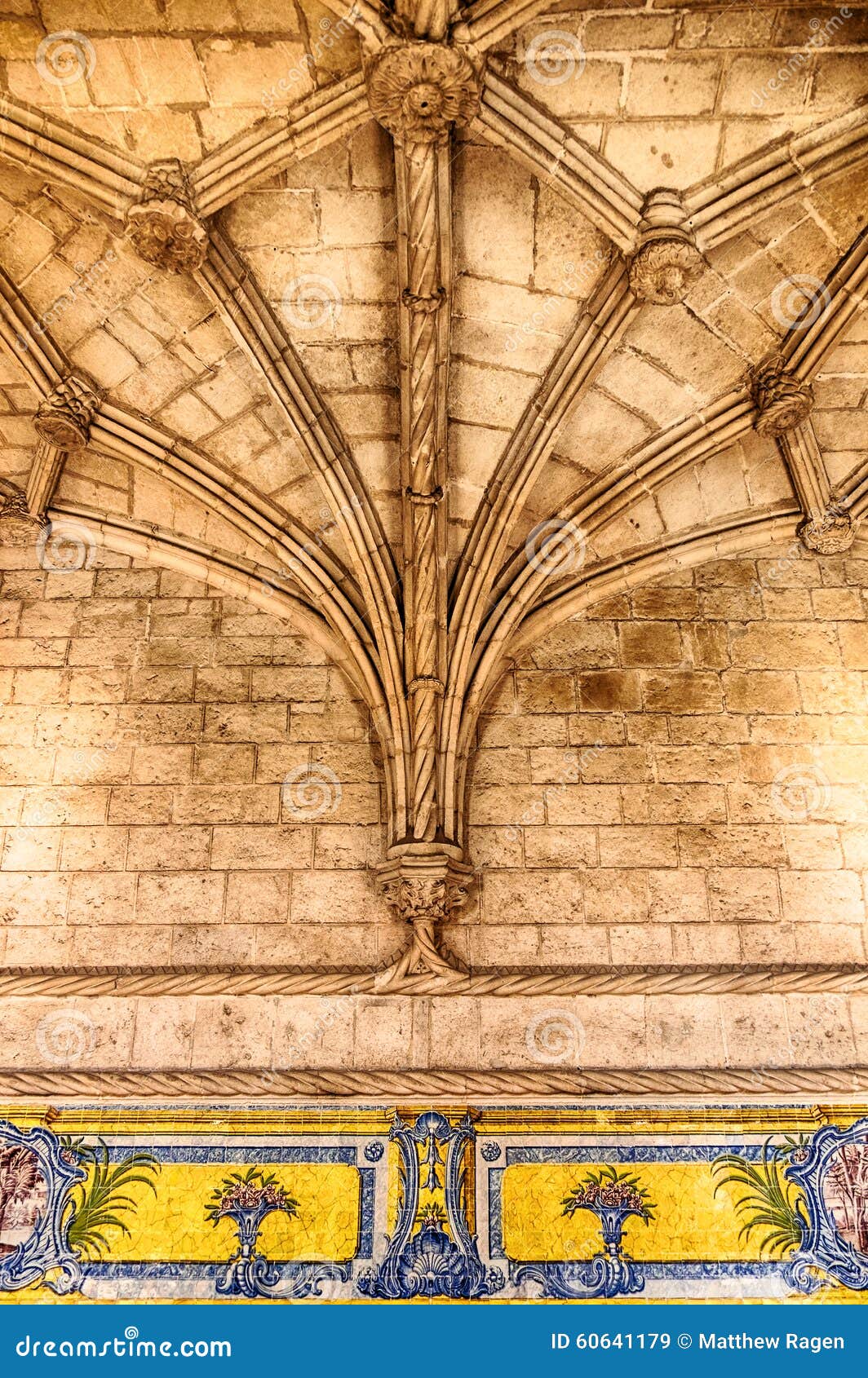 Stone Beams with Tiles stock image. Image of ceramic - 60641179