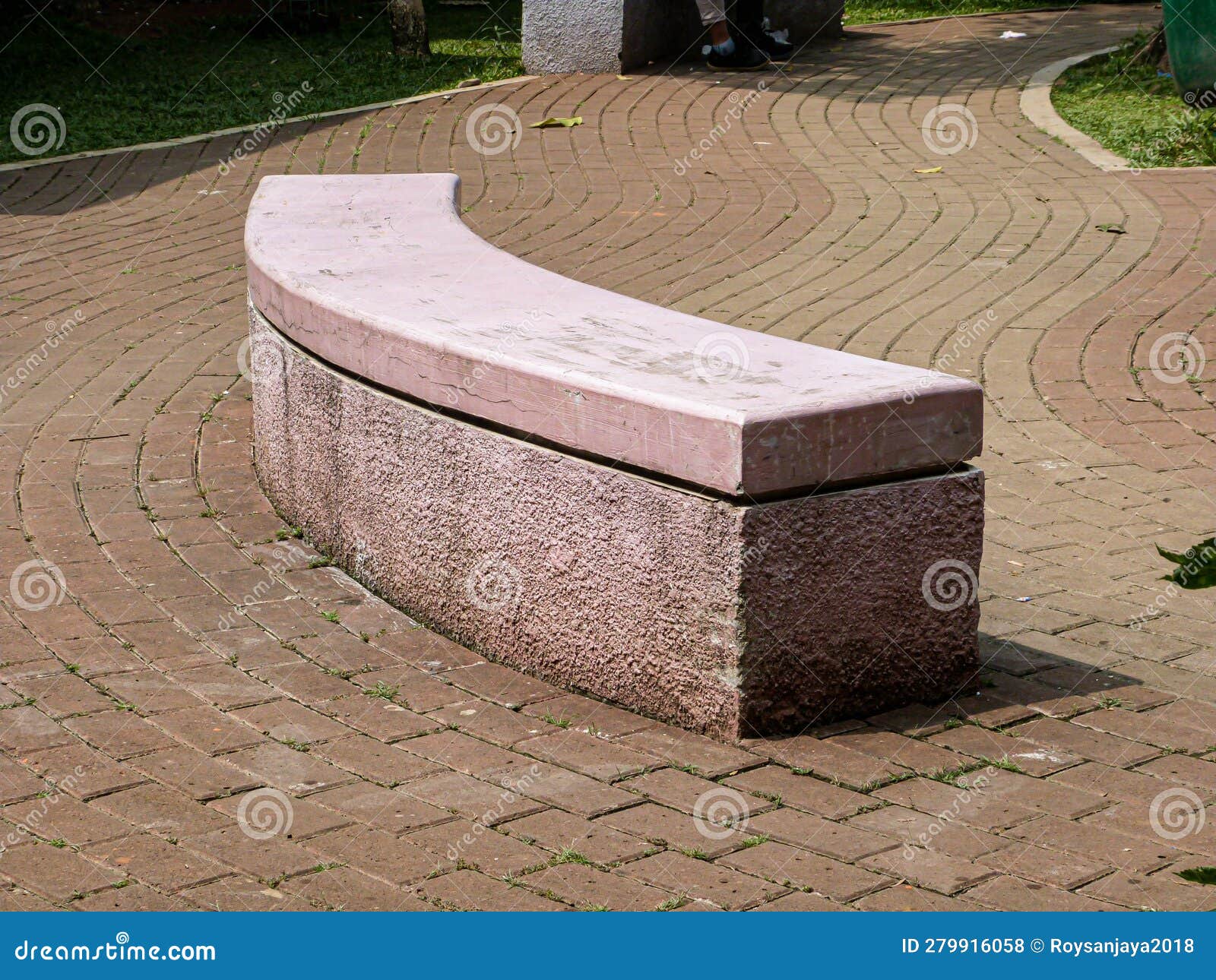 Stone Bench in a Garden 1 stock photo. Image of concrete - 279916058