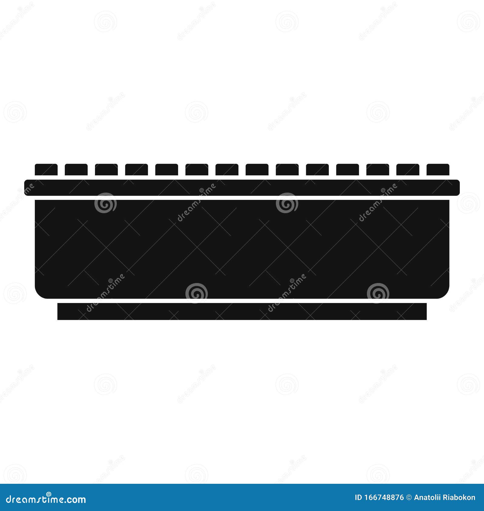 Stone Bench Icon, Simple Style Stock Vector - Illustration of plant ...