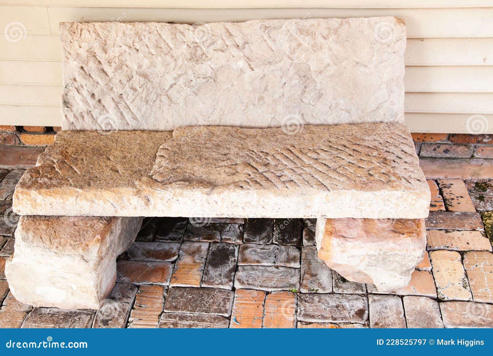 Stone bench stock image. Image of decorative, detail - 228525797