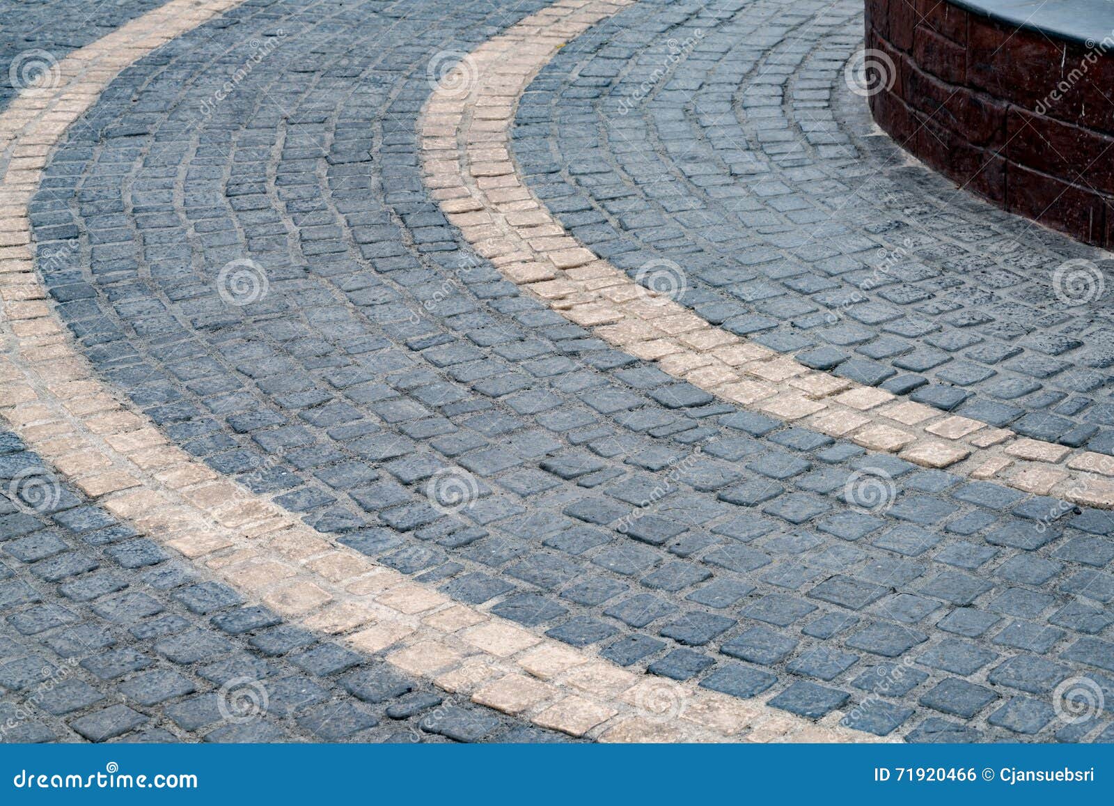 Curve Of Block Pathway Royalty-Free Stock Photography | CartoonDealer ...