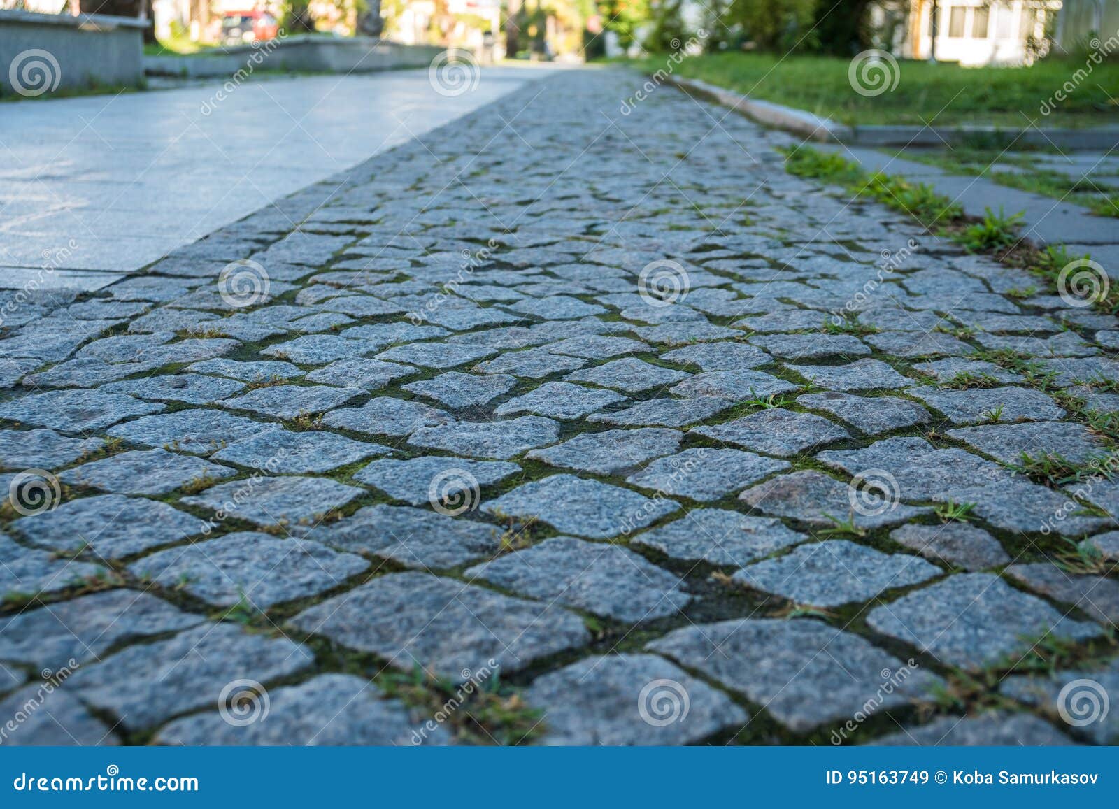 Stone Block Seamless Texture, the Road To Pedestrians Stock Image ...