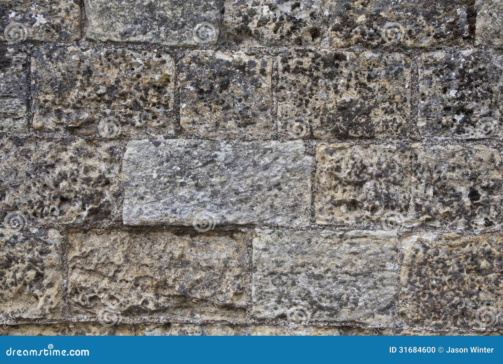 Stone Block Wall stock photo. Image of grimy, cement - 31684600