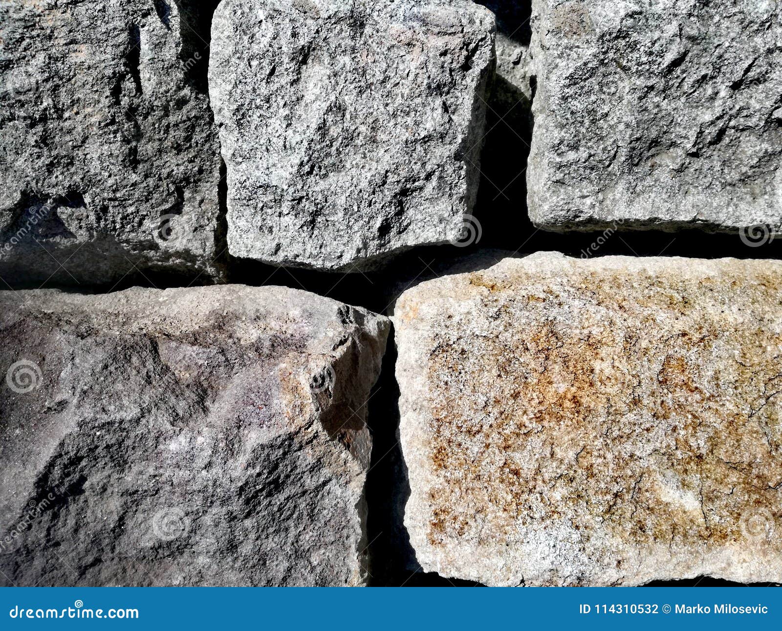 Stone blocks background stock photo. Image of wall, lizards - 114310532