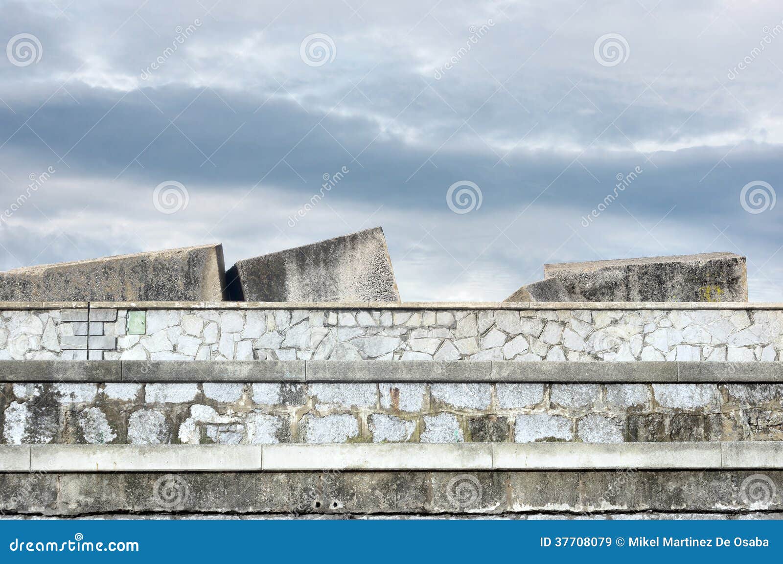 Stone Blocks in Dock To Protect Against Sea Stock Image - Image of ...