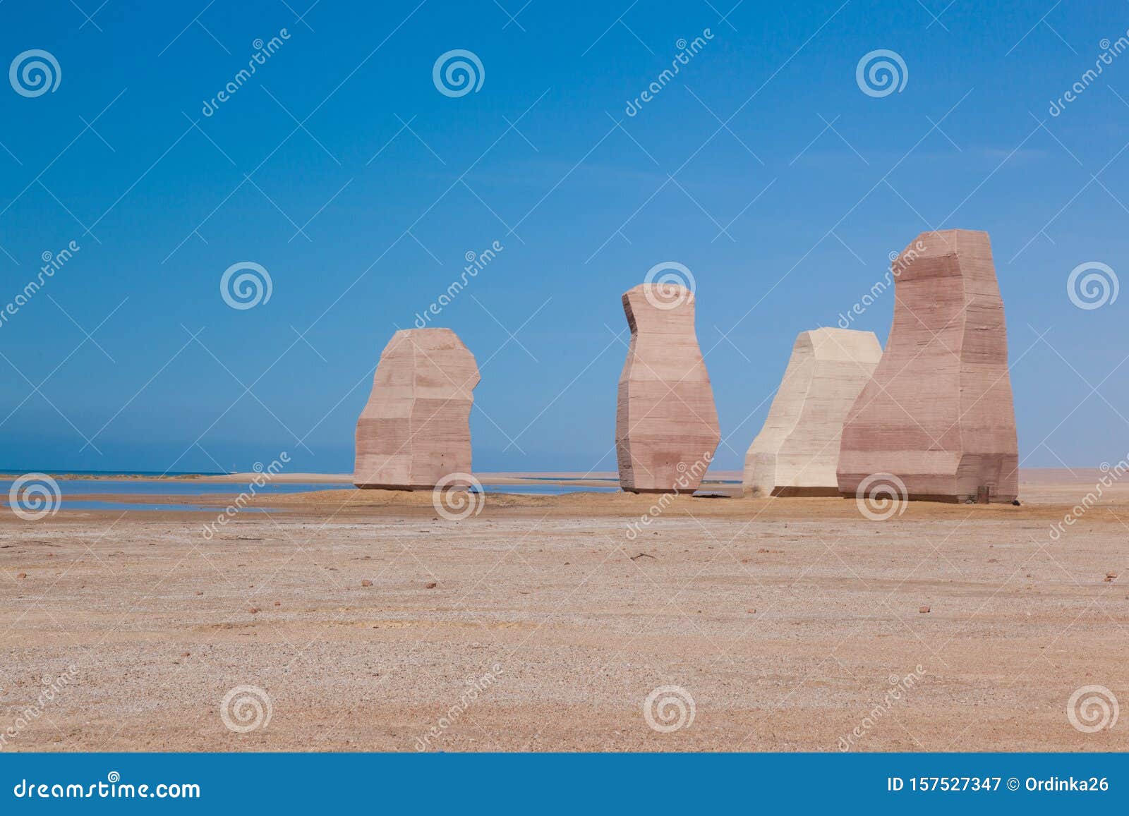 Stone Blocks `Gate of Allah` in Egypt on Background of Blue Sky in ...