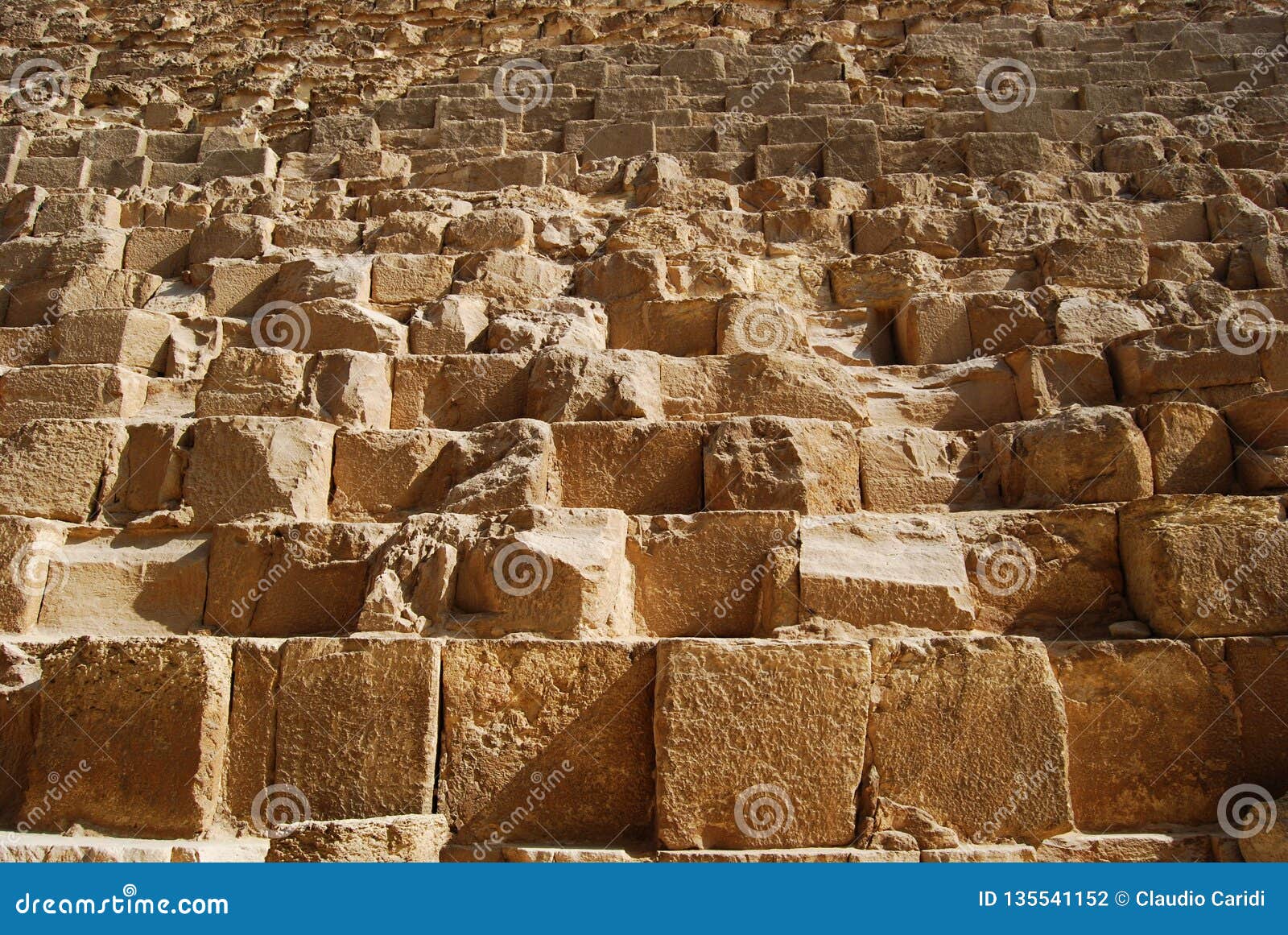 The Stone Blocks of the Great Cheops Pyramid, Egypt Stock Photo - Image ...
