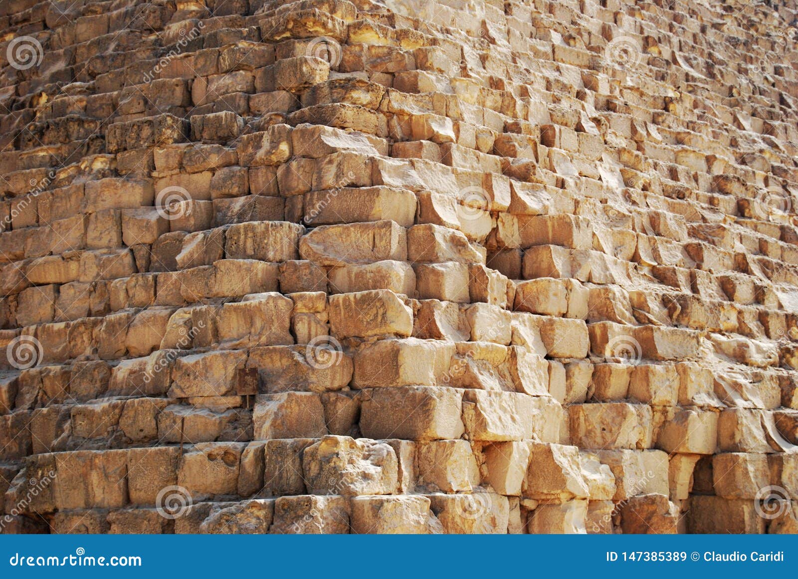 Stone Blocks of the Great Pyramid of Cheops in Cairo, Egypt Stock Image ...