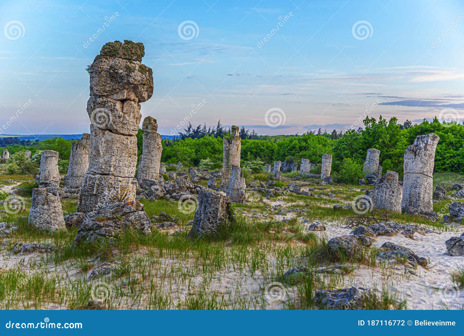 Stone Blocks in a Sand Dune Stock Photo - Image of heat, rock: 187116772