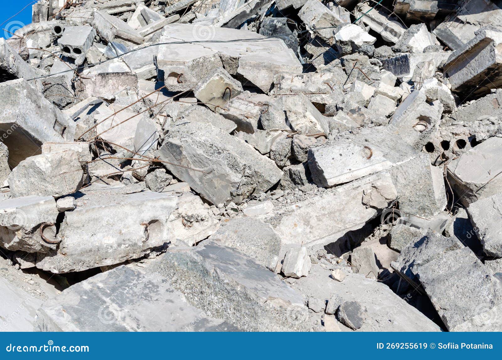 Stone Blocks of the Wall of the House Destroyed by the Earthquake Stock ...
