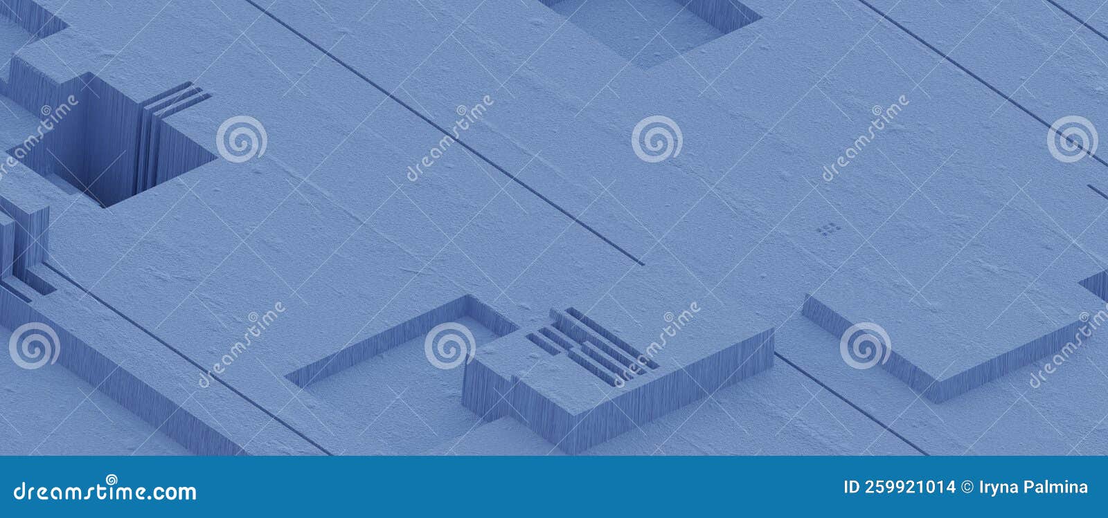 3d Render. Random Shapes Of Abstract White Clouds Isolated On Blue ...