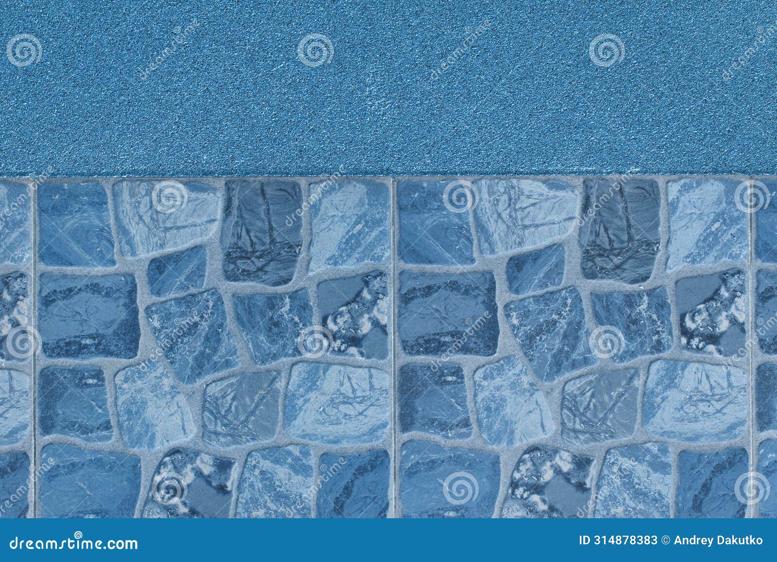 Stone Blue Paint Abstract Pattern Wall Tiles Mosaic Square Exterior ...