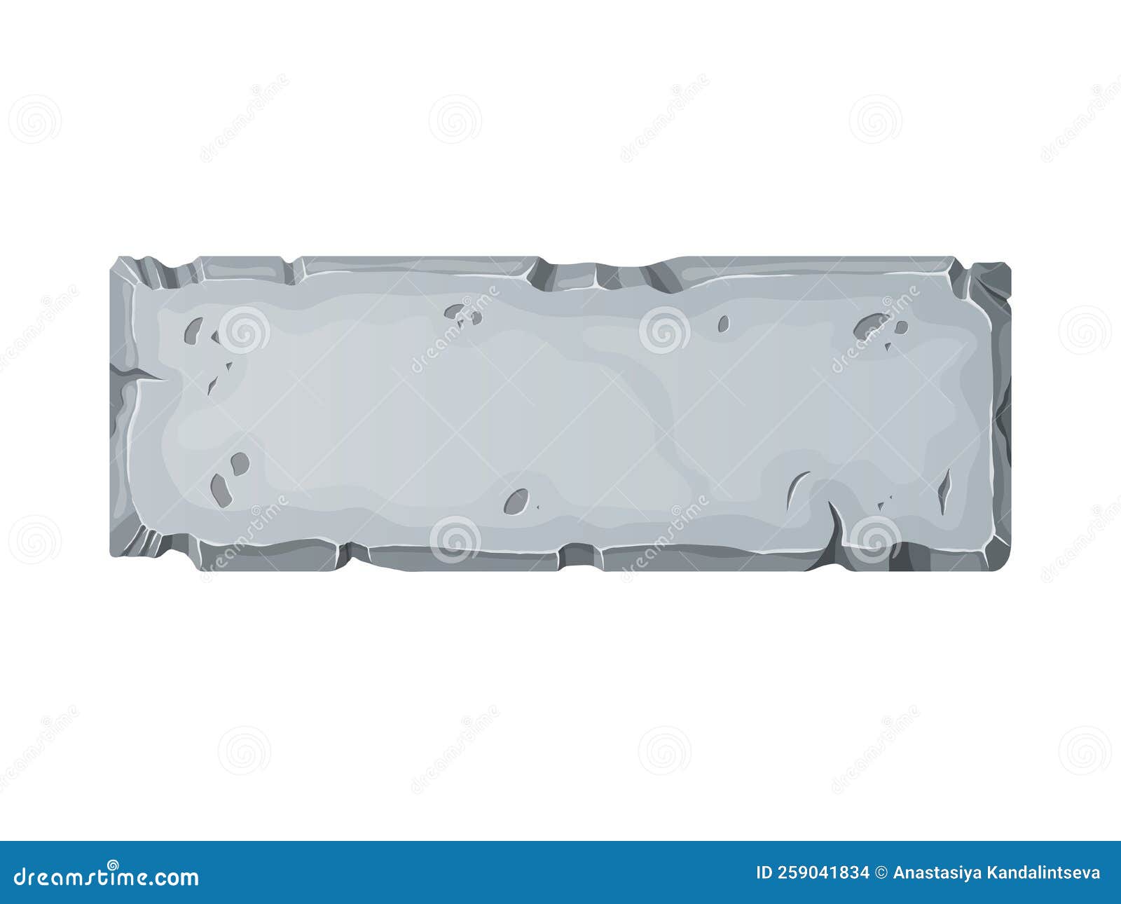 Stone Board. Stone Banner Elements for Game and Web in Cartoon Style ...