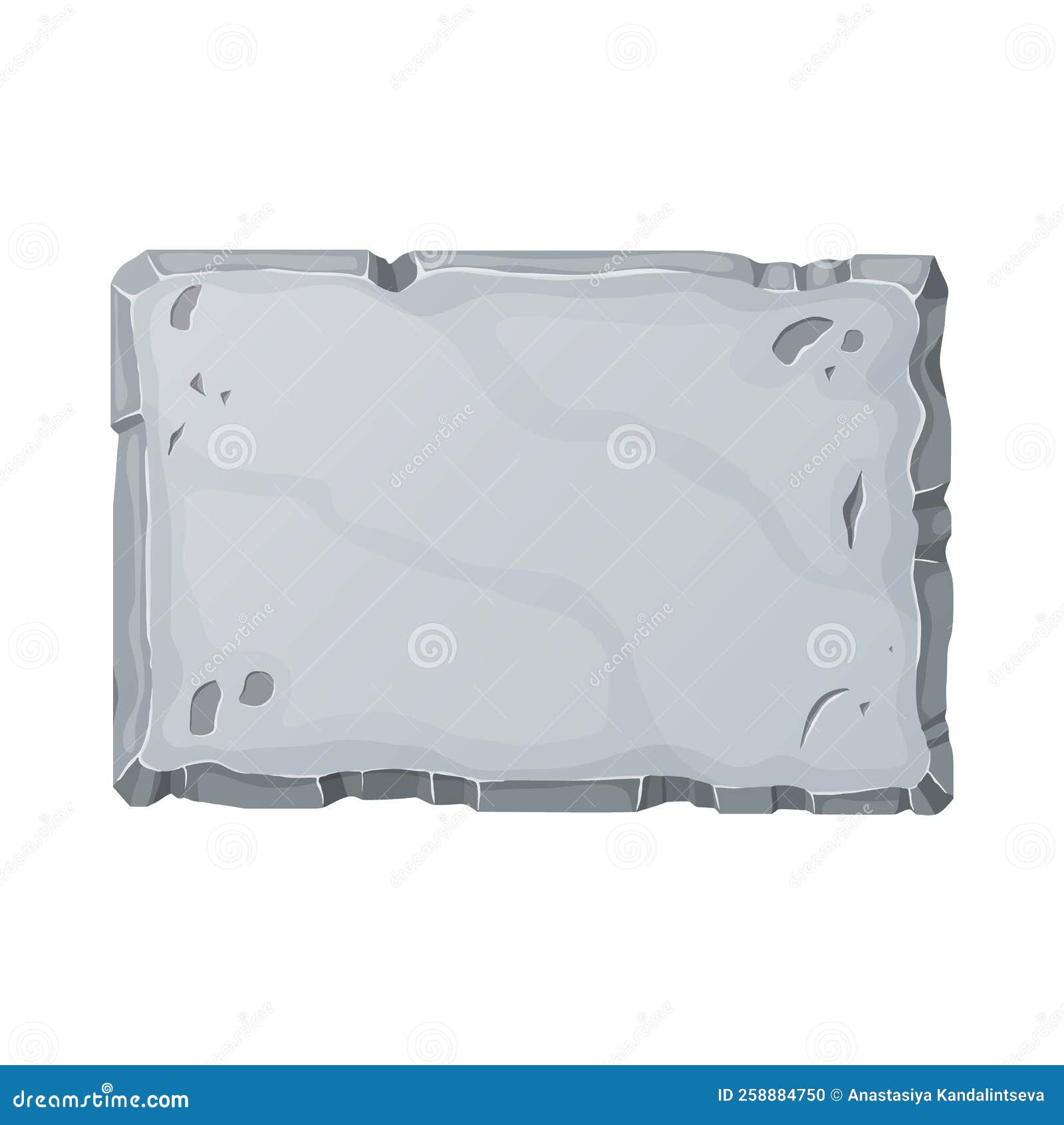Stone Board. Stone Banner Elements for Game and Web in Cartoon Style ...