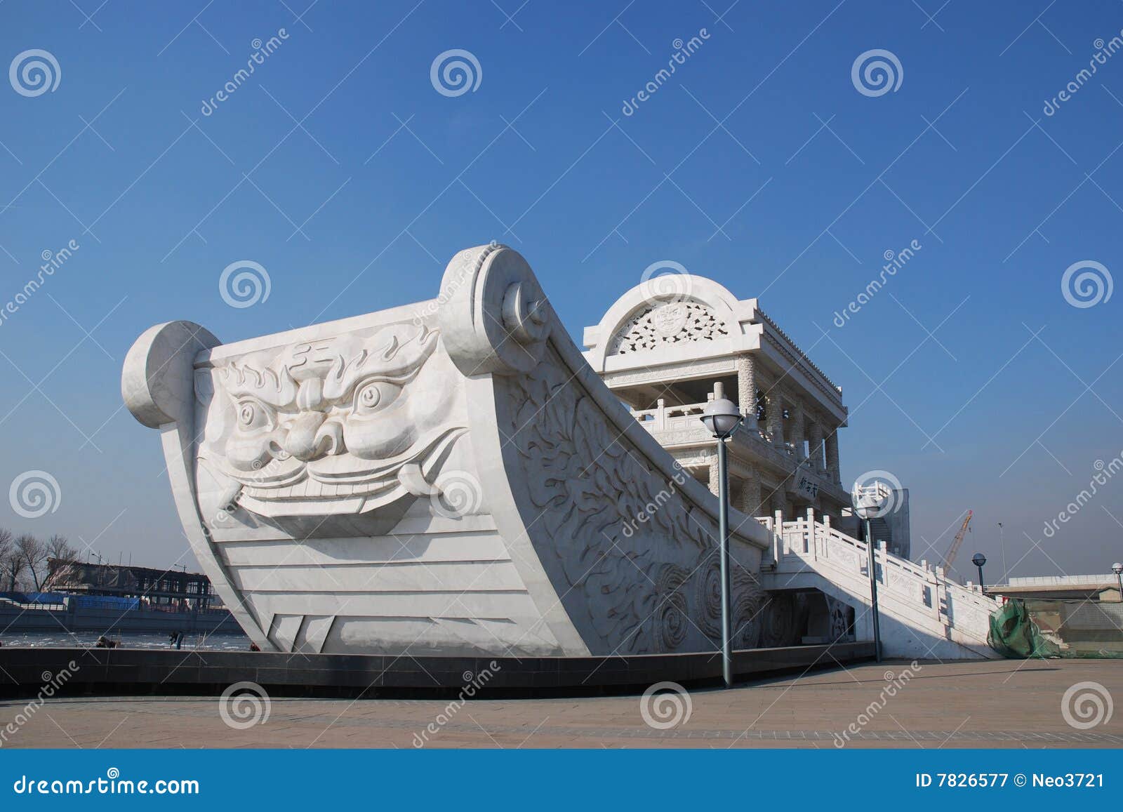 Stone Boat stock image. Image of ship, blue, traditional - 7826577