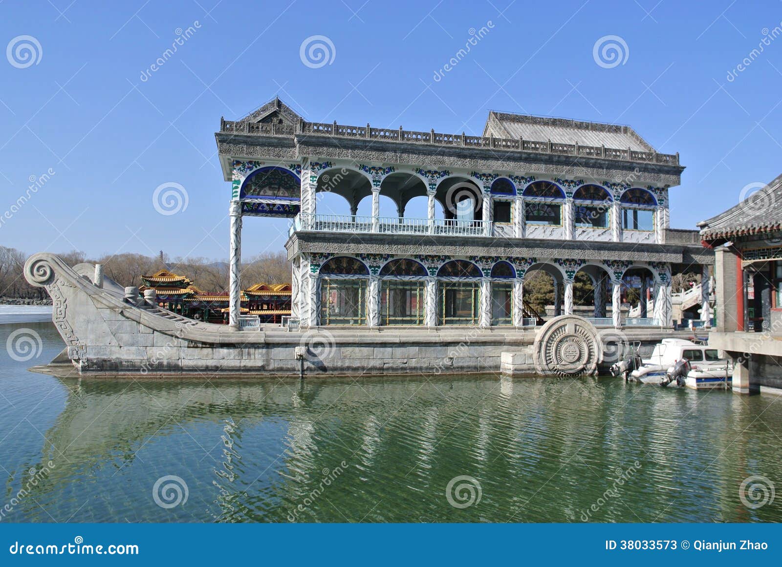 The Stone Boat in the Summer Palace Stock Image - Image of guangxu ...