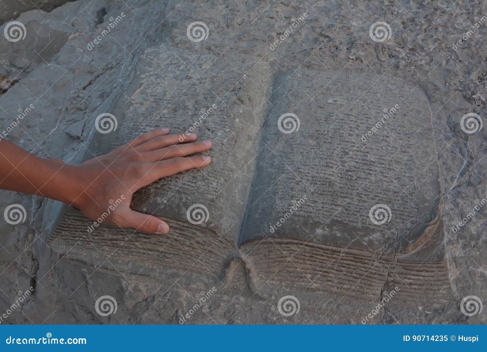 Stone book stock image. Image of young, open, hand, architecture - 90714235
