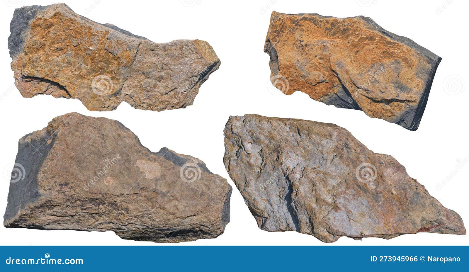 Stone Boulder Nature Rock Material Isolated on White Background ...