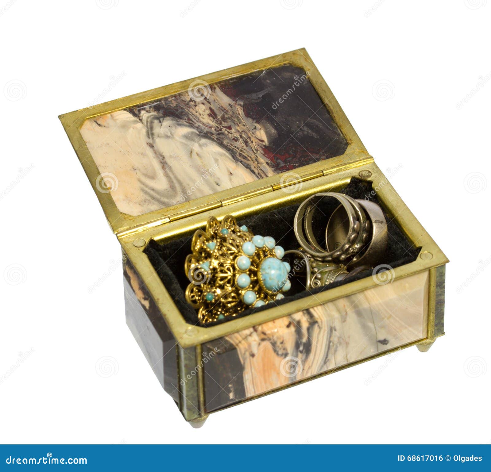 Stone Box for Jewelry Storage Stock Photo - Image of gift, jewelry ...
