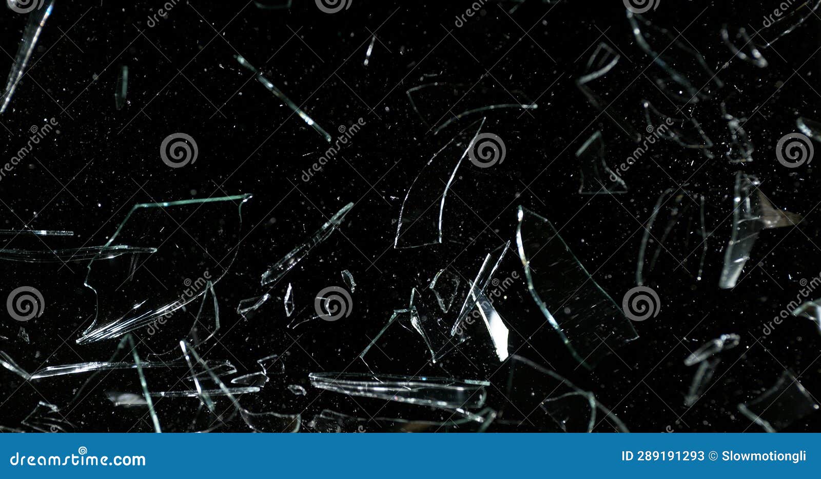 Stone Breaking Pane of Glass Against Black Background Stock Image ...