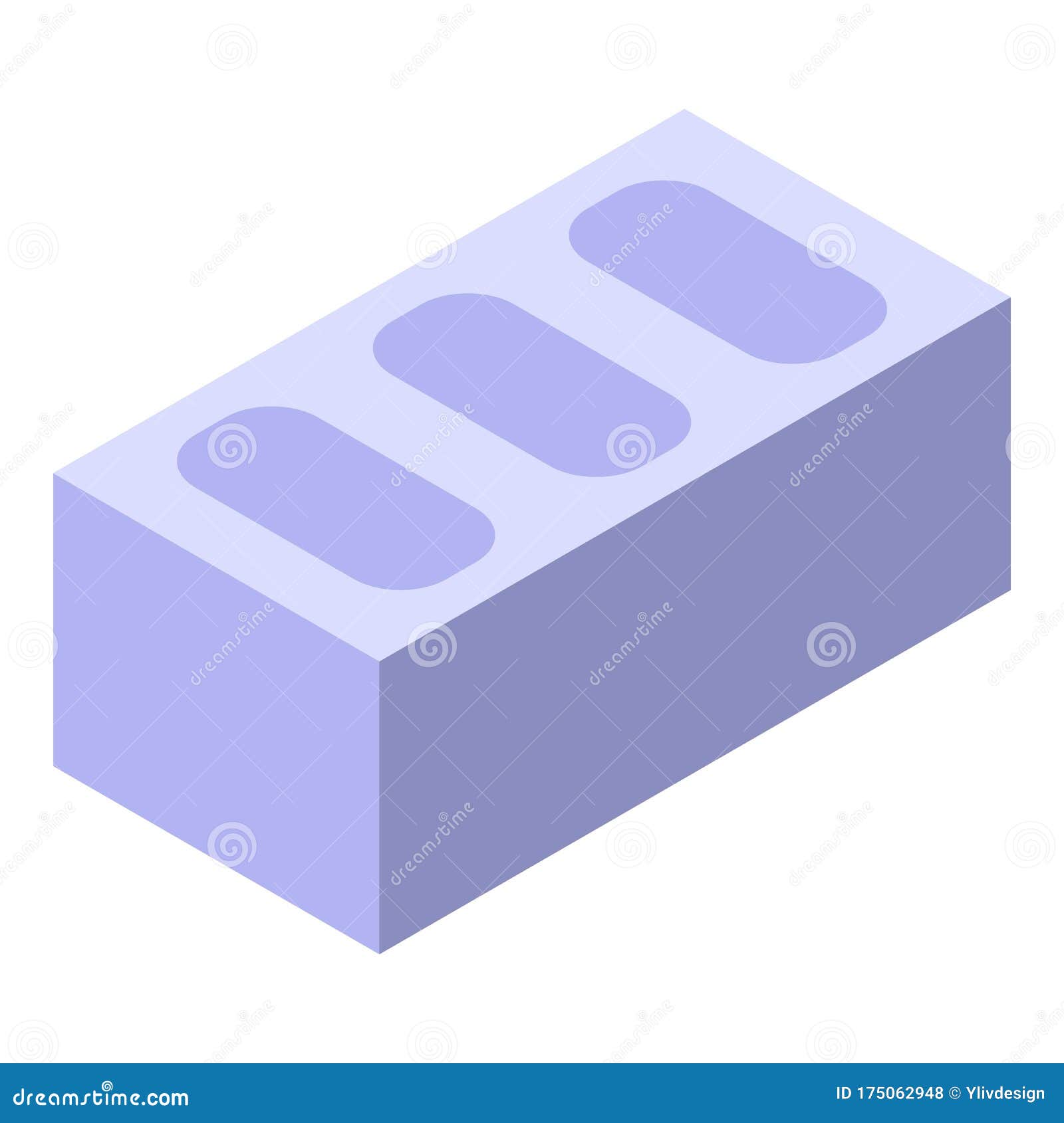 Stone Brick Icon, Isometric Style Stock Vector - Illustration of icon ...