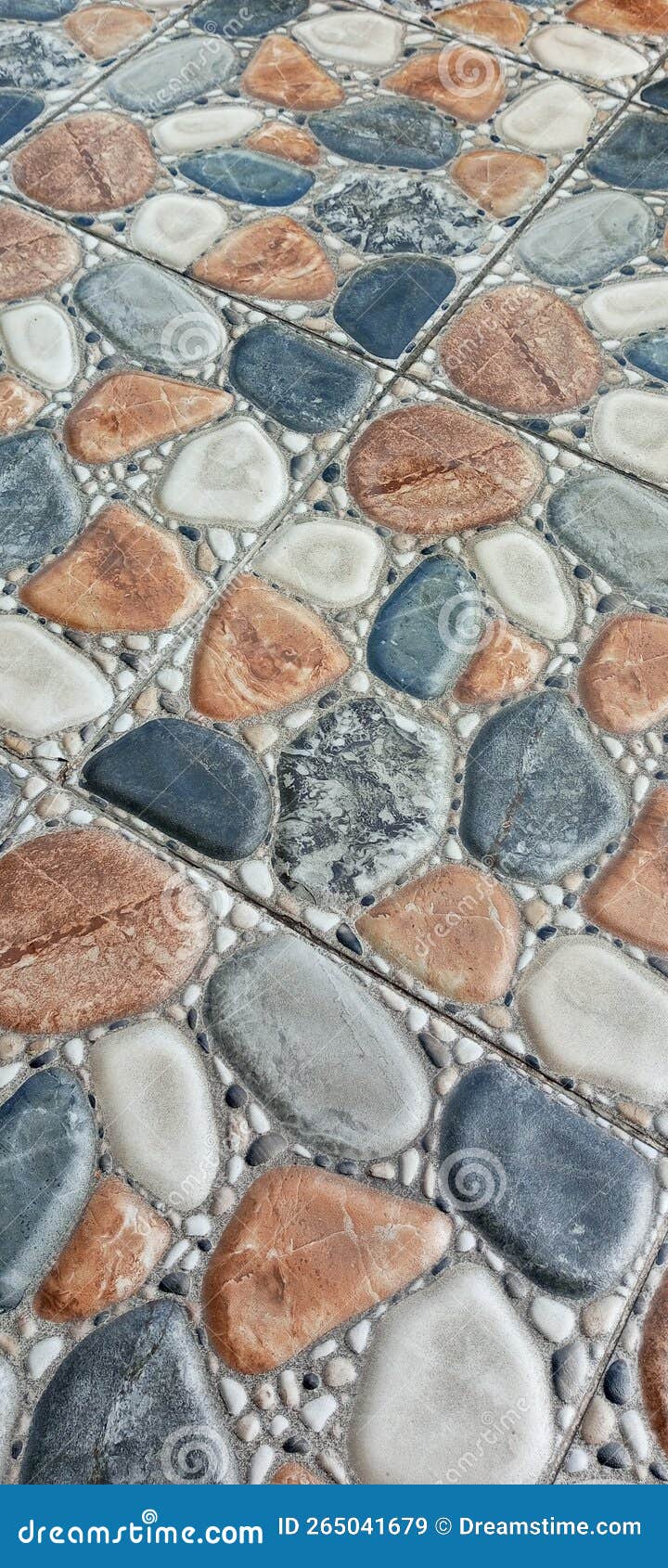 Stone Brick Patern Colour Ubin Stock Image - Image of design, rubble ...