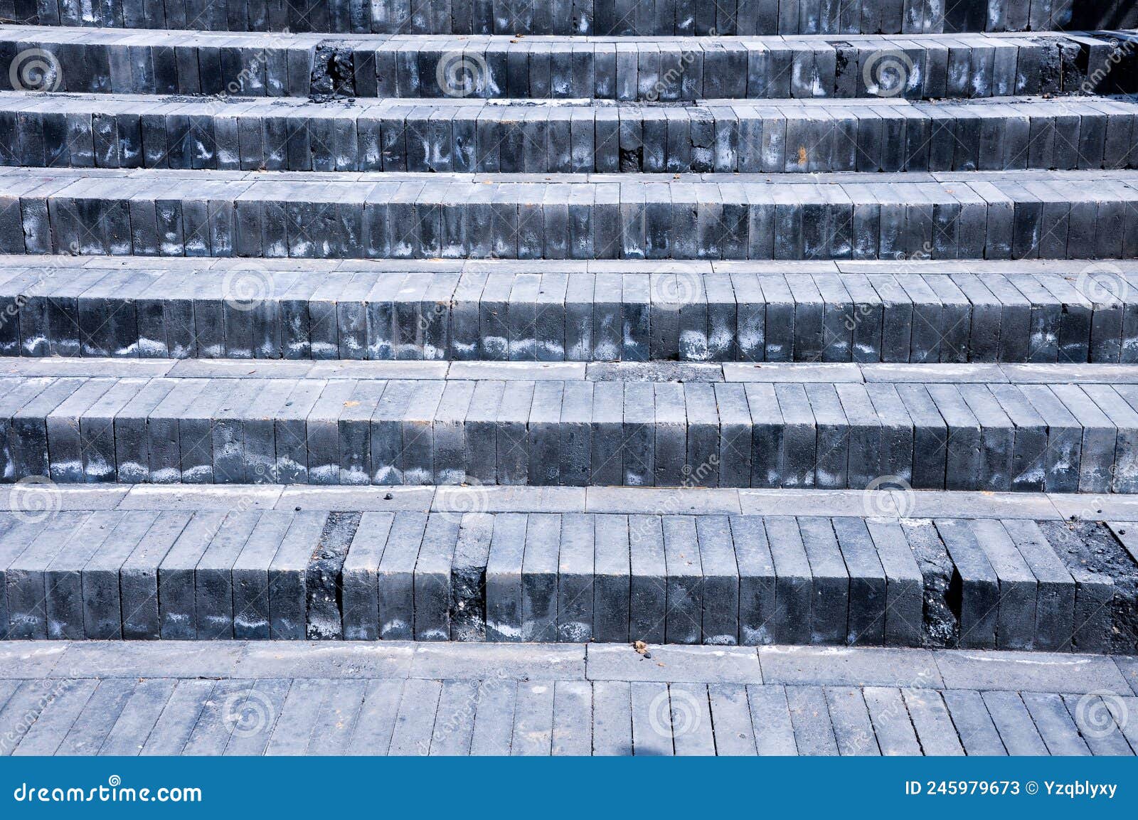 Stone brick steps details stock image. Image of background - 245979673