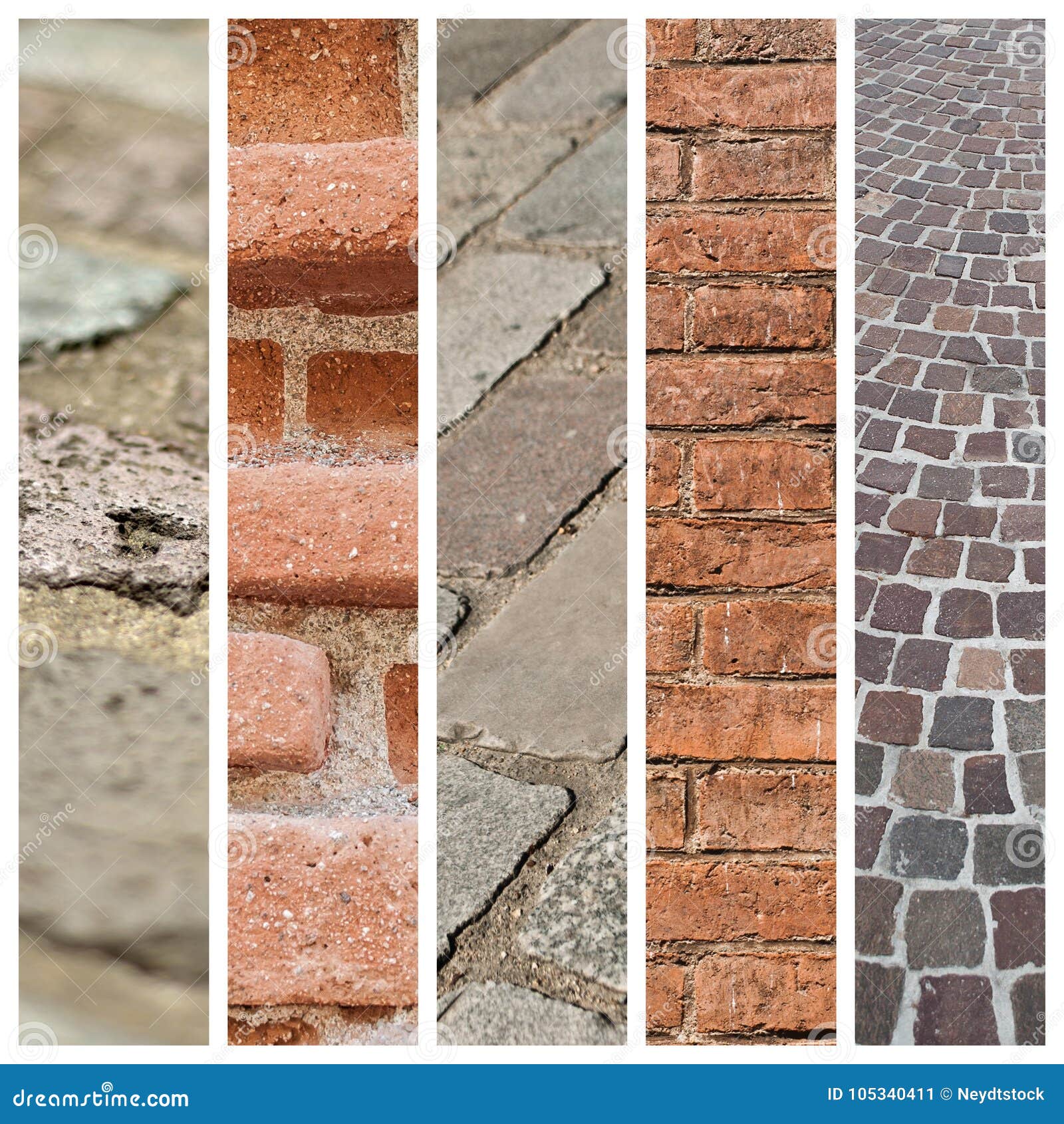 Stone and Brick Texture Collage Stock Image - Image of rock, floor ...