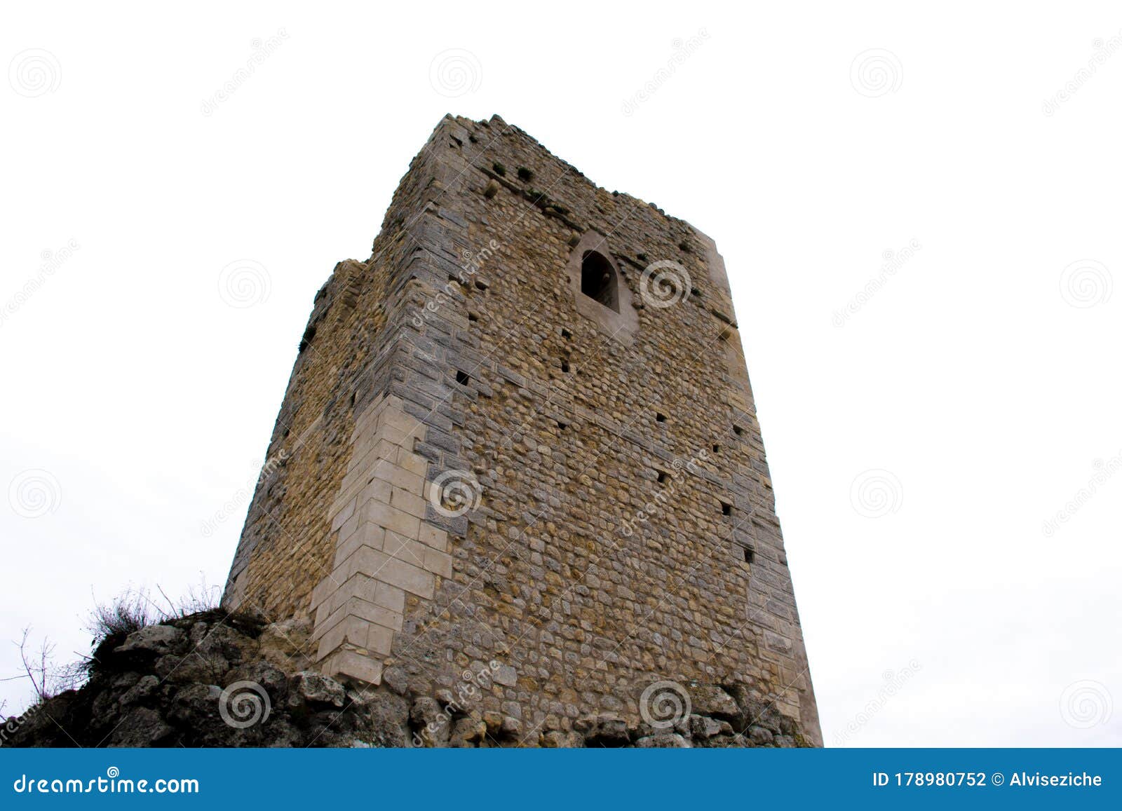 Stone and brick tower stock photo. Image of ancient - 178980752