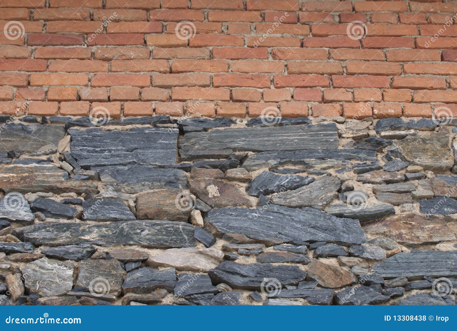 Stone and brick wall stock photo. Image of architecture - 13308438