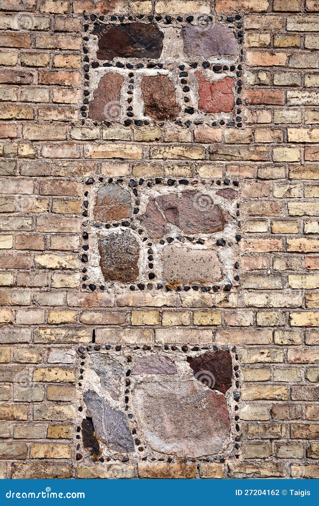 Stone and brick wall stock photo. Image of plaster, brickwork - 27204162