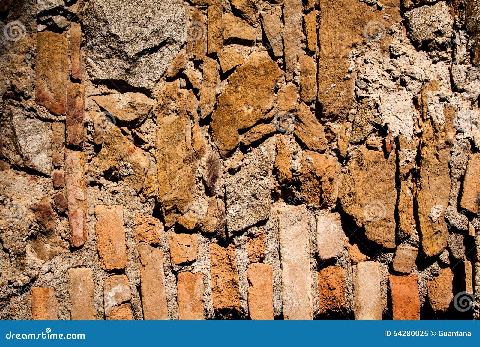 Stone Brick Wall High Quality Texture Stock Image - Image of retro ...