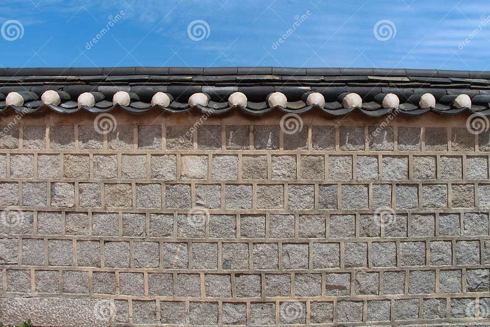 Stone Brick Wall Korean Stlye Texture Stock Photo - Image of built ...
