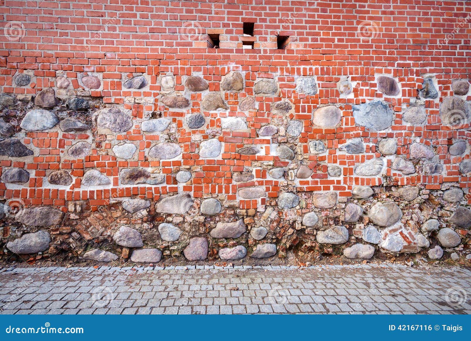 Stone and brick wall stock photo. Image of brickwork - 42167116