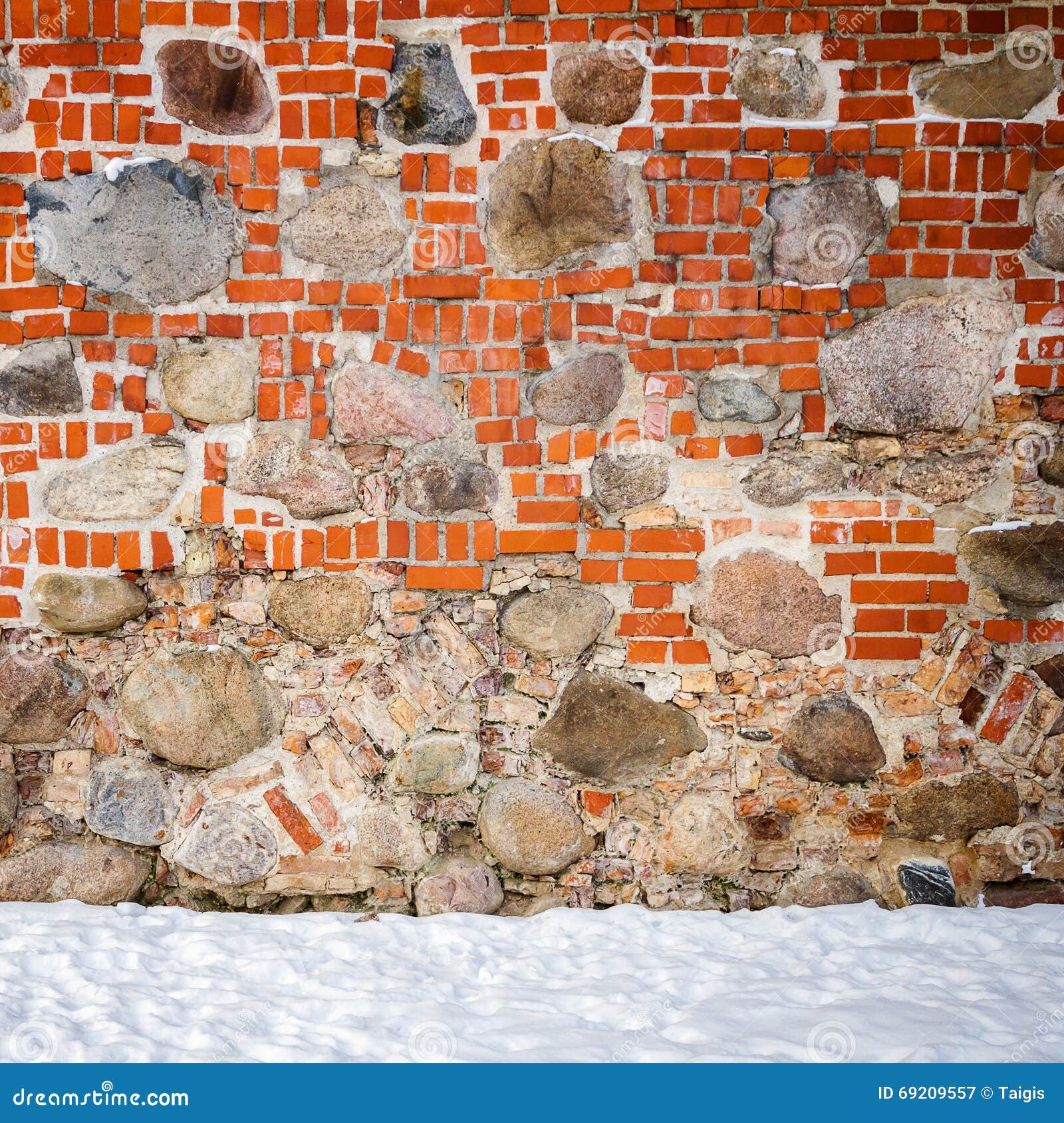 Stone and brick wall stock image. Image of construction - 69209557