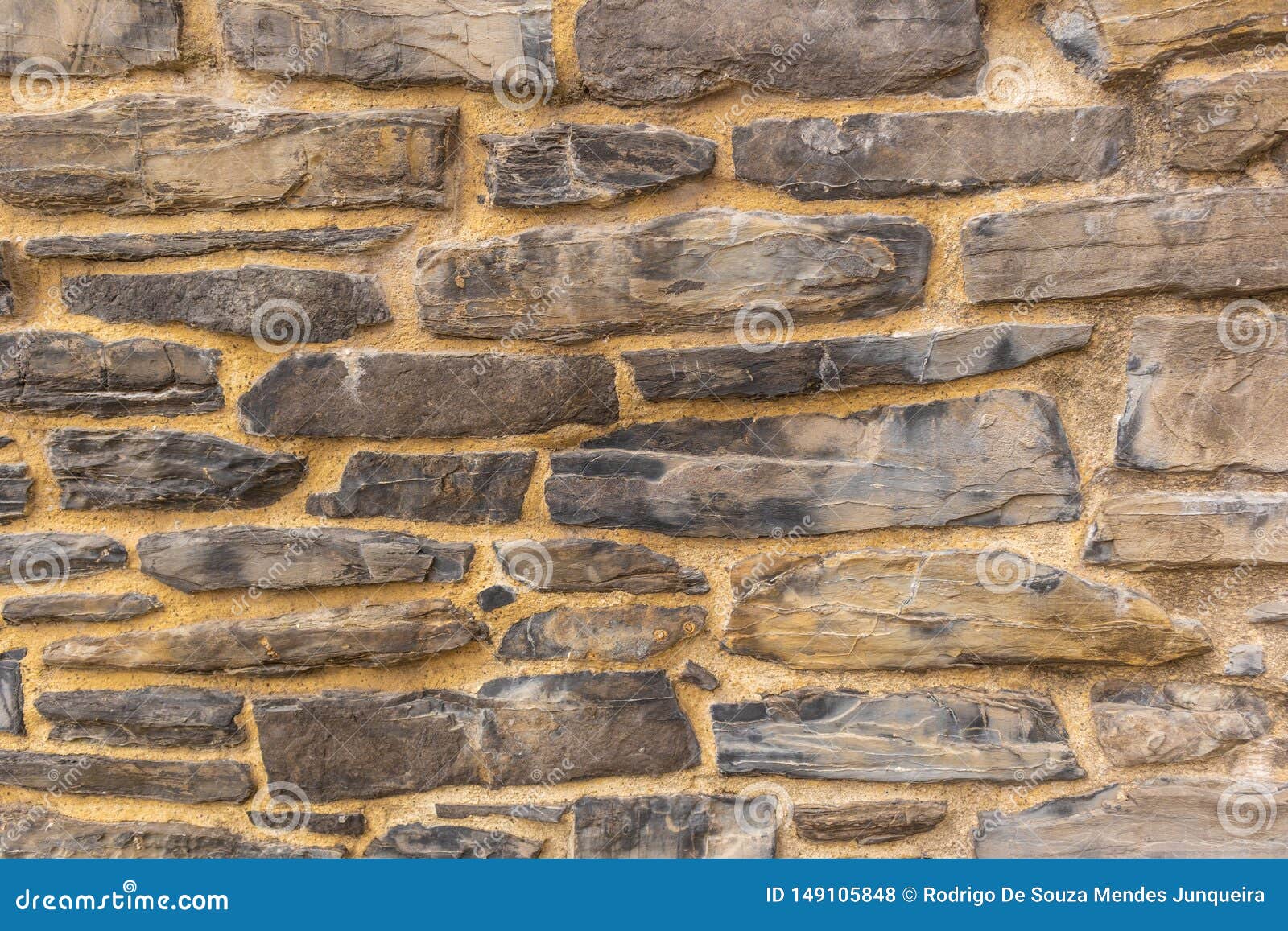 Stone Brick Wall. Rustic Style Stock Photo - Image of street, seamless ...