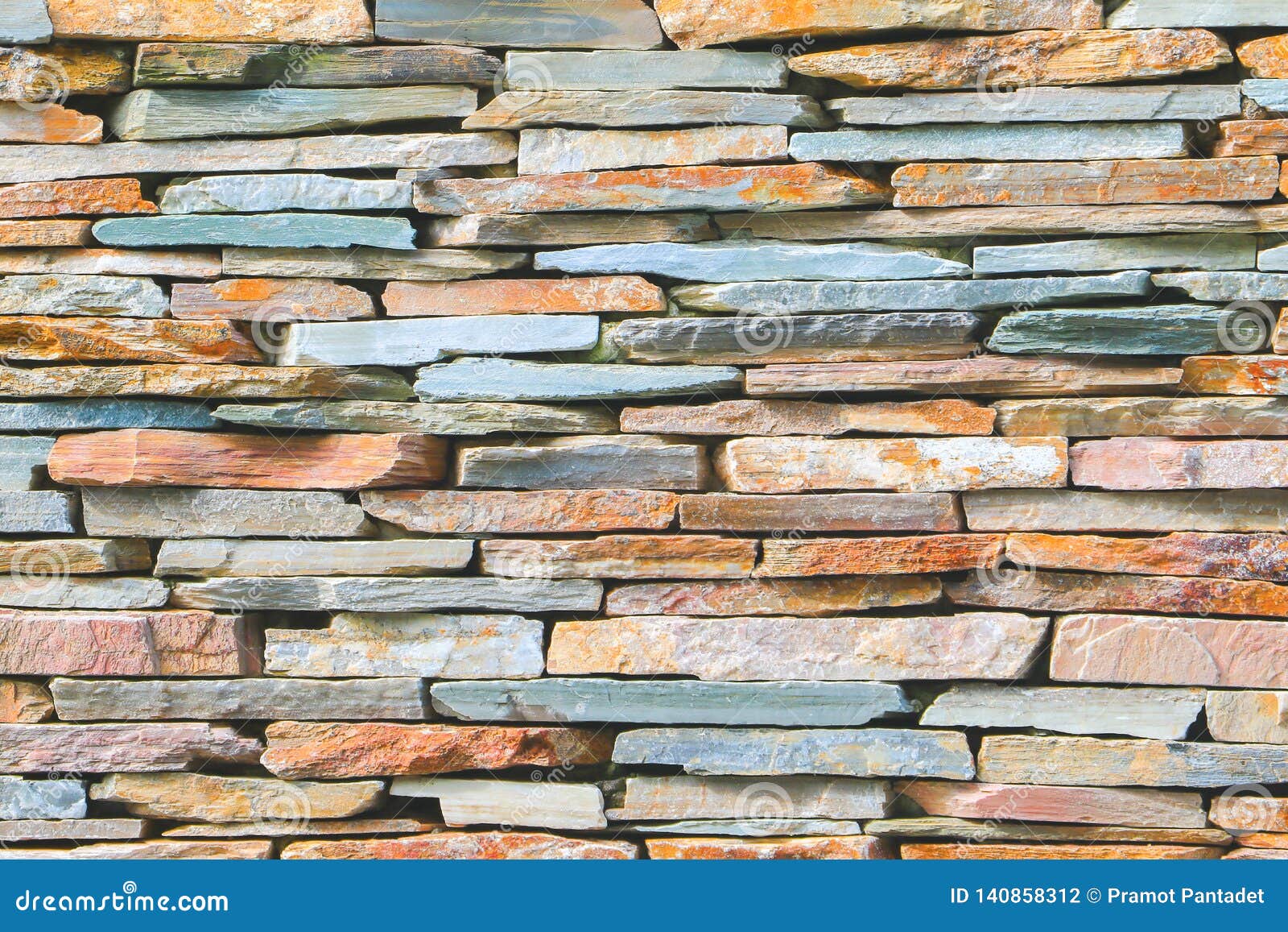 Stone Brick Wall Texture Striped Stacked Slabs Background Stock Photo ...