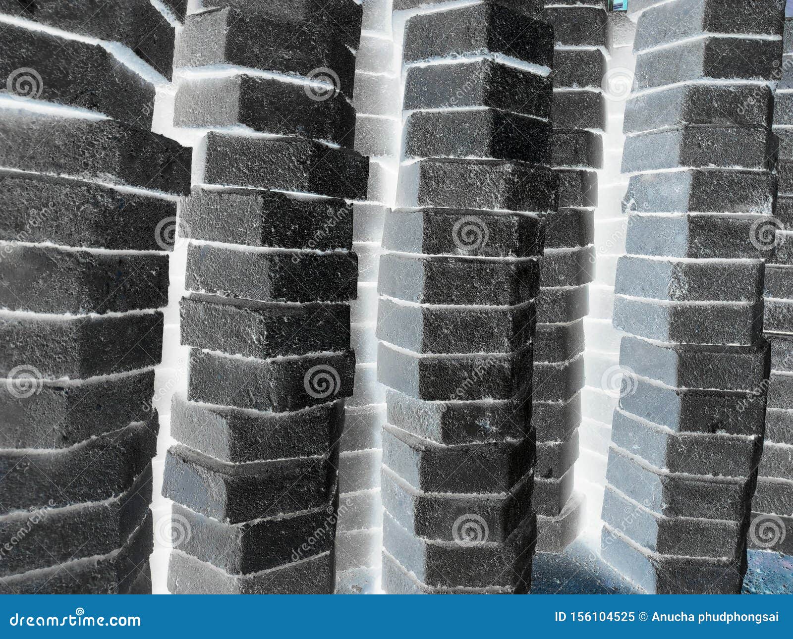 Stone Bricks are Stacked in a Row Stock Image - Image of background ...