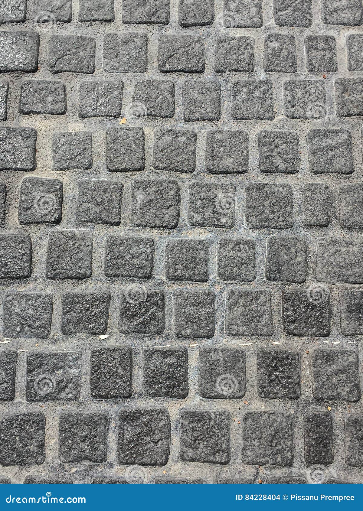 Stone Bricks Wall on Ground Hold by Cement Stock Photo - Image of ...