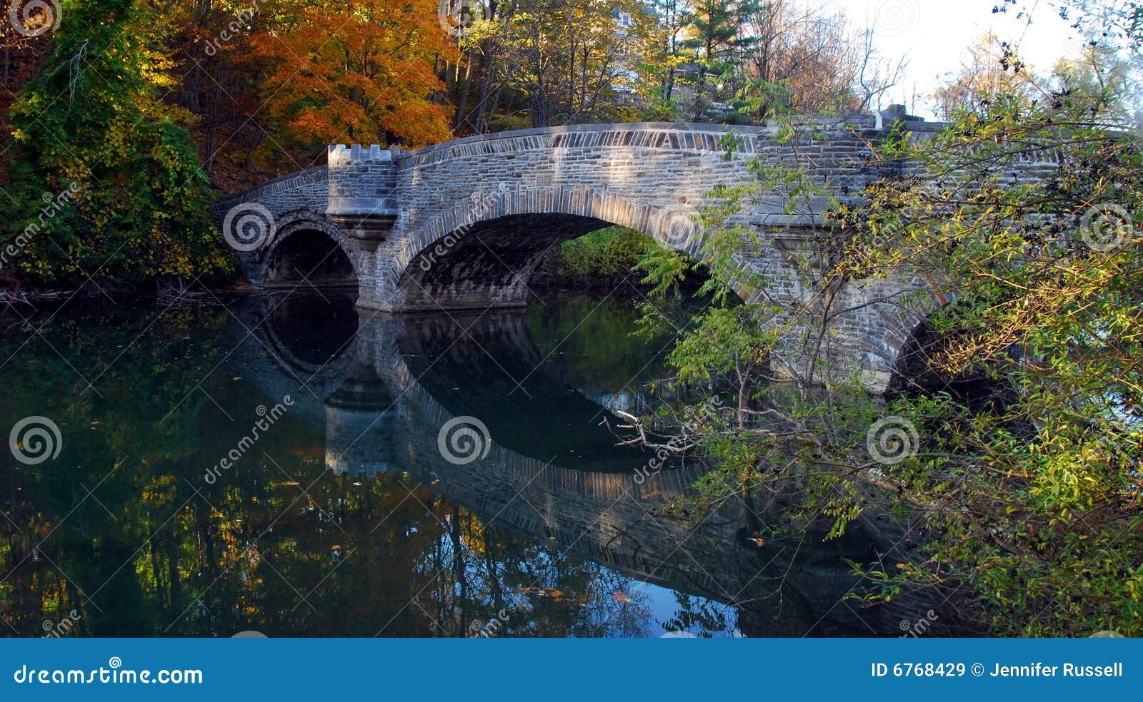 Stone Bridge stock image. Image of water, fall, river - 6768429