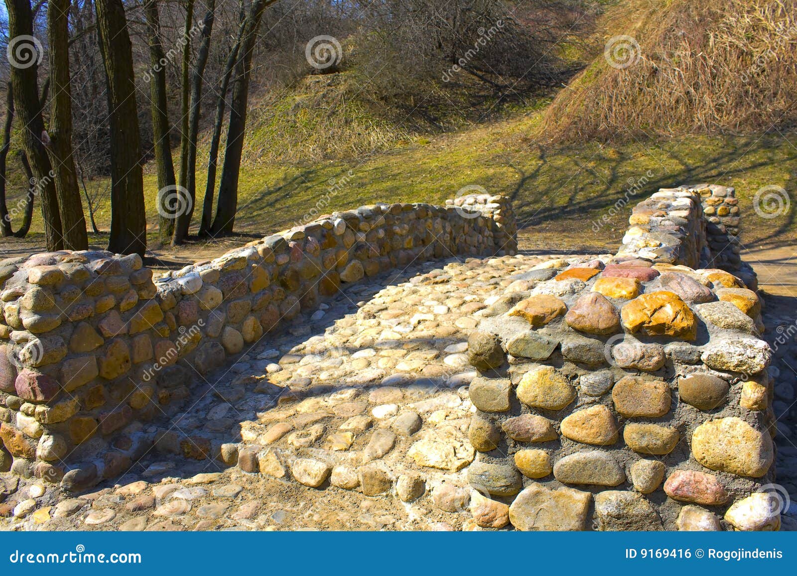 The stone bridge stock photo. Image of footpath, stream - 9169416
