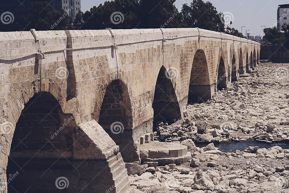 The Stone Bridge in Adana, Turkey Stock Photo - Image of natural ...