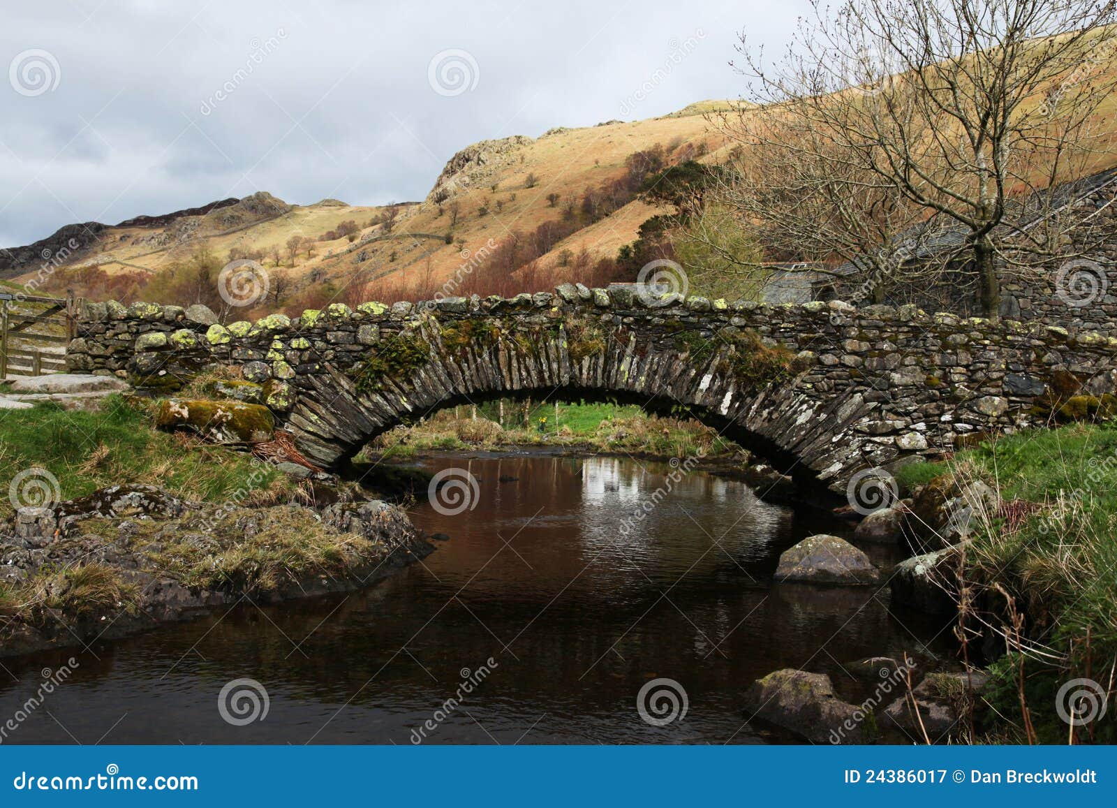 Stone Bridge in the English Lake District Stock Image - Image of lake ...