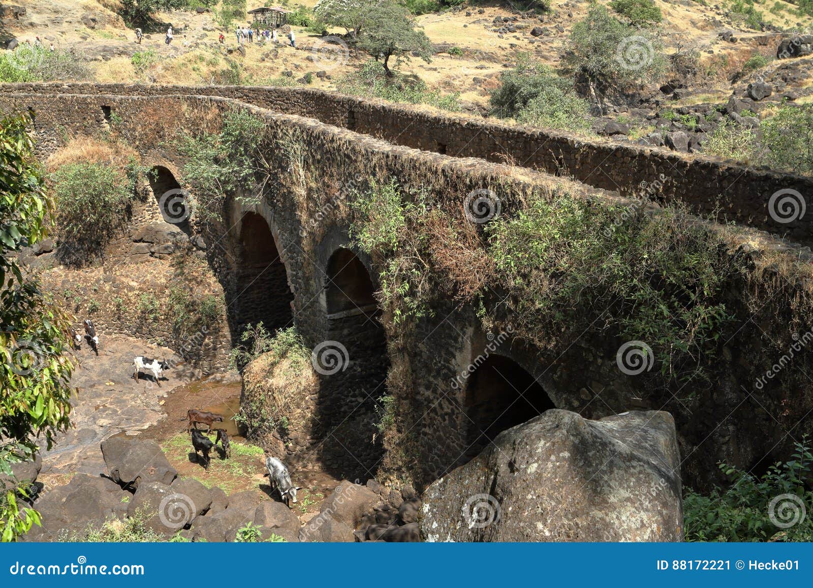 Stone Bridge of Ethiopia Over the Blue Nile Stock Image - Image of nile ...