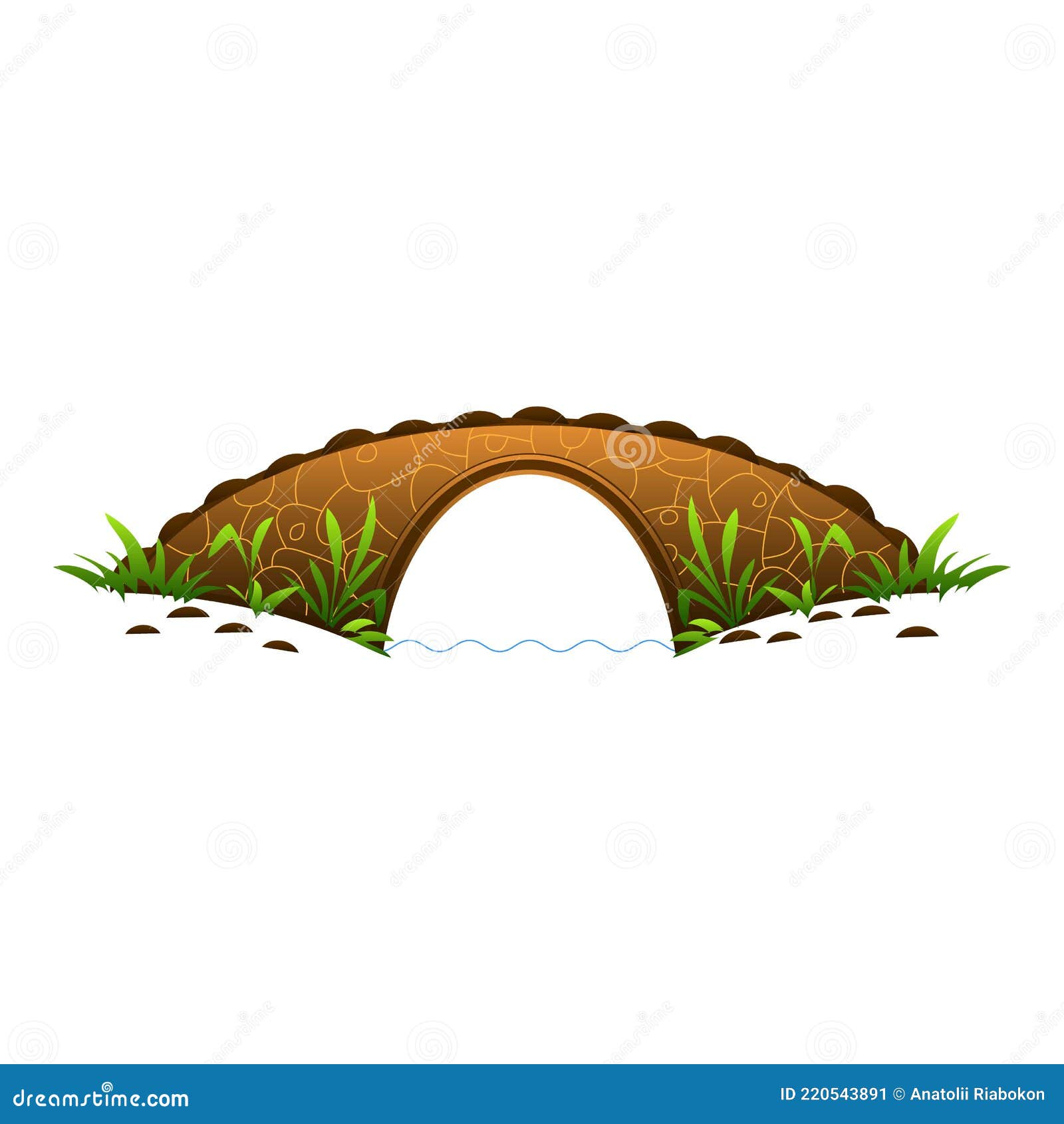 Stone Bridge Icon, Cartoon Style Stock Vector - Illustration of ...