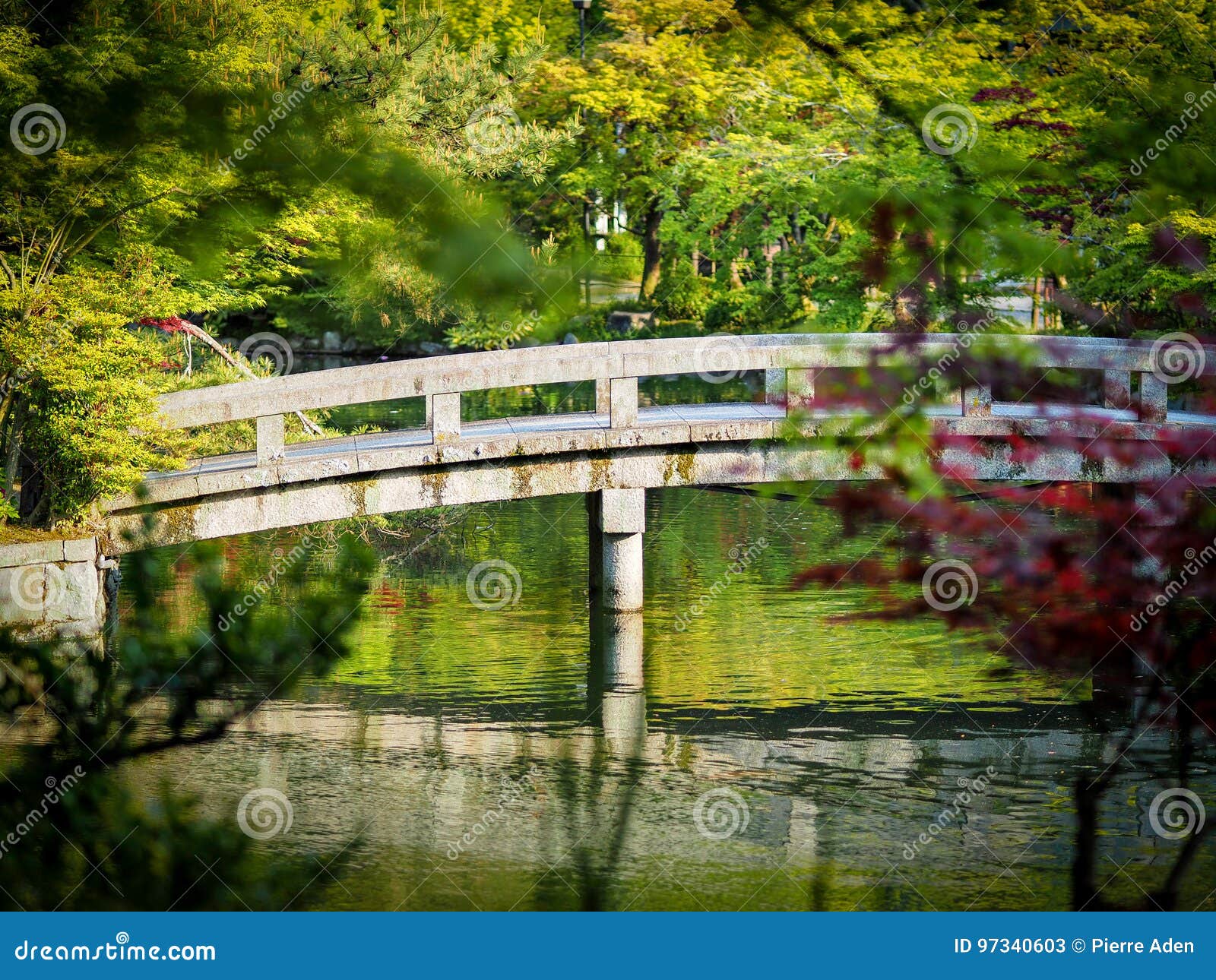 Stone bridge in Kyoto stock image. Image of bridge, tradition - 97340603