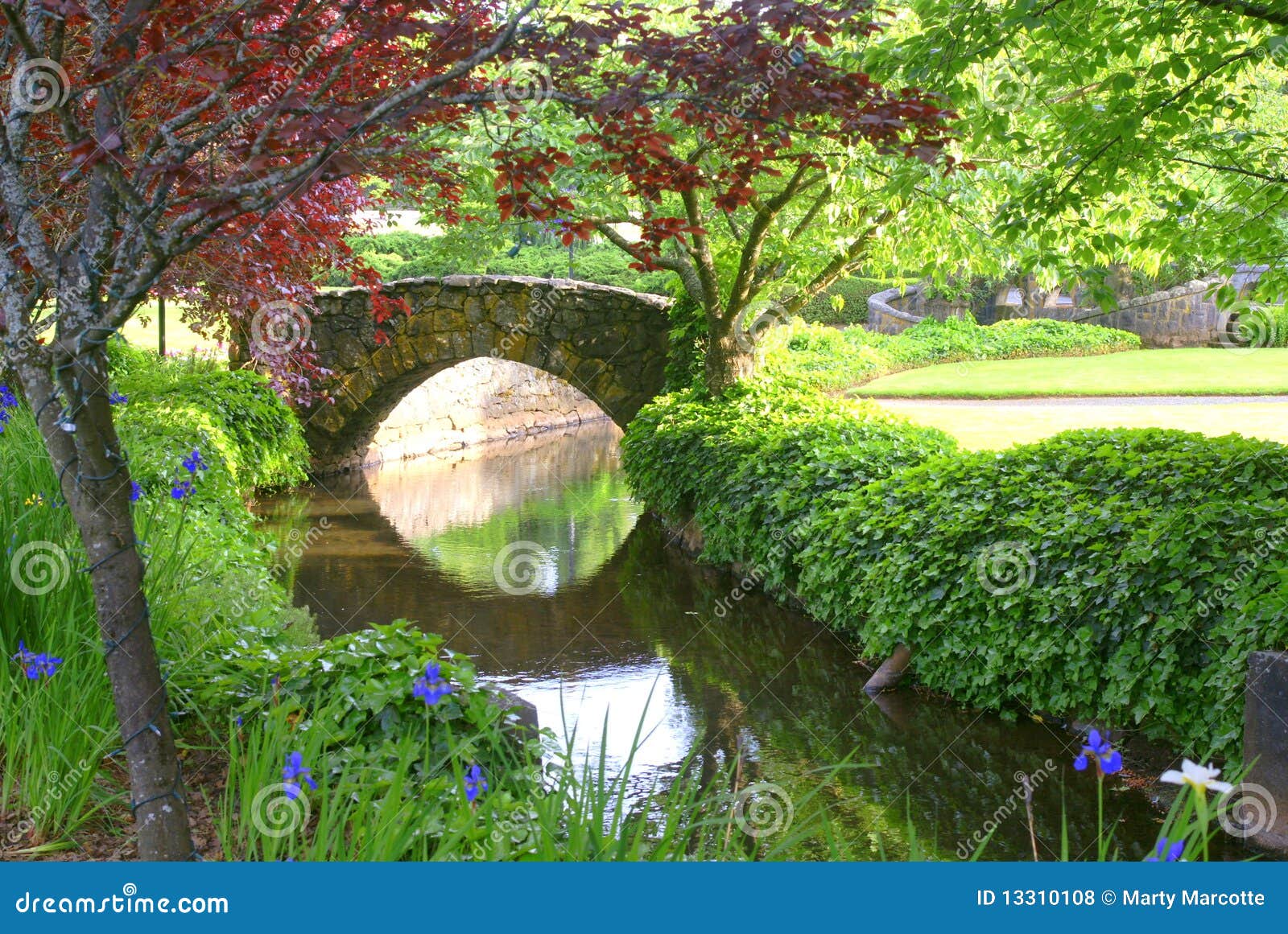 Stone Bridge in Oregon stock photo. Image of peaceful - 13310108