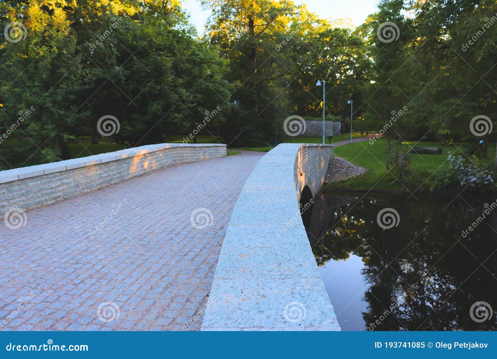 Stone Bridge Over the Canal Stock Image - Image of excursion, orange ...