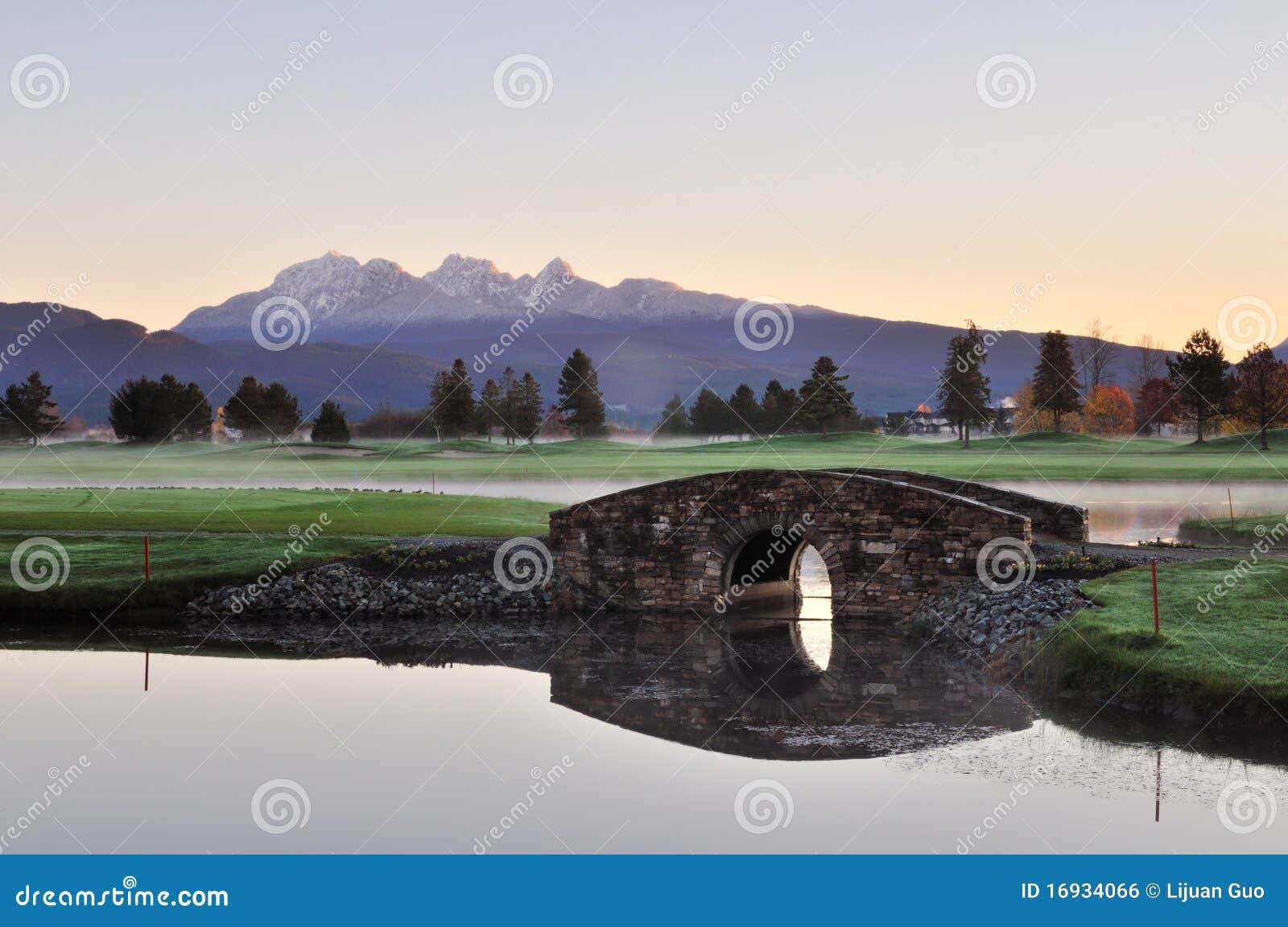 Stone Bridge Over Creek on Golf Course Stock Photo - Image of creek ...